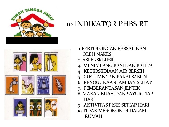PERILAKU HIDUP BERSIH DAN SEHAT PHBS DI RUMAH