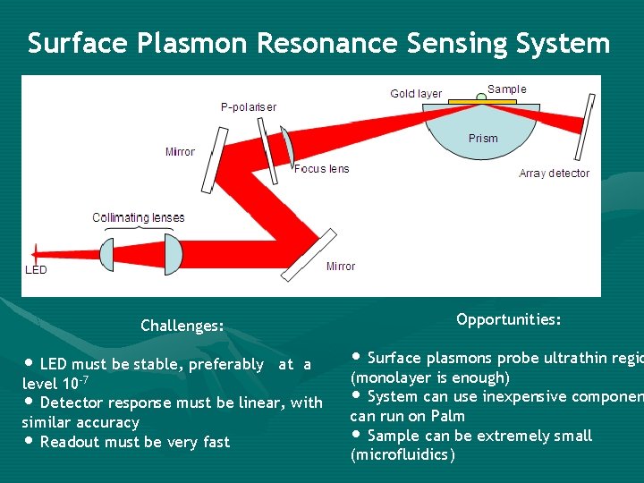 Surface plasmon resonance sensing Surface plasmon waves extend