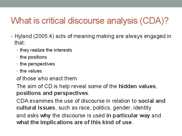 CRITICAL DISCOURSE ANALYSIS Paltridge 2007 What Is Critical CRITICAL DISCOURSE ANALYSIS Paltridge 2007 What Is Critical