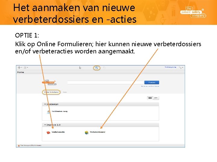 HANDLEIDING VERBETERREGISTER Inloggen Open het programma via de