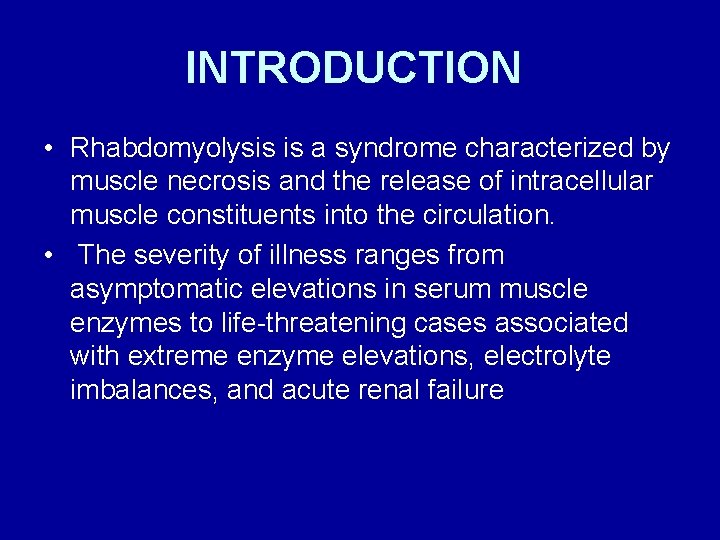 Crush Injuries and Rhabdomyolysis Dr M Mortazavi Nephrologist