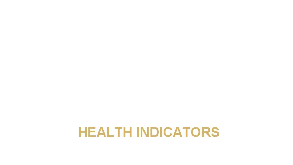 HEALTH INDICATORS OBJECTIVES Learning objectives 1 Explain the