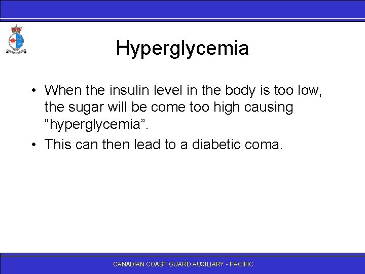 FIRST AID 5 Sudden Medical Conditions 2009 CANADIANCOASTGUARDAUXILIARY