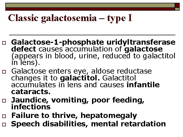 Galactosemia screening why when how Clinical Childrens Hospital