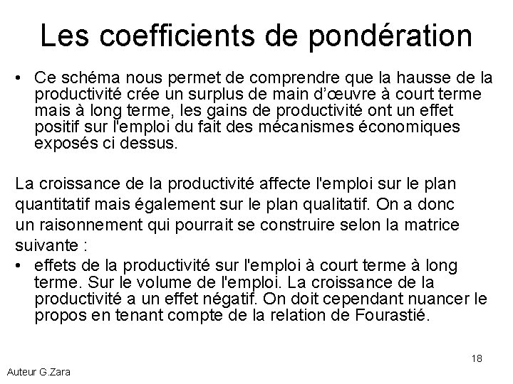 La Productivit En volume et en valeur 1