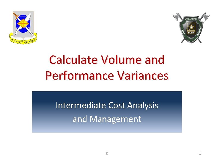 Calculate Volume and Performance Variances Intermediate Cost Analysis