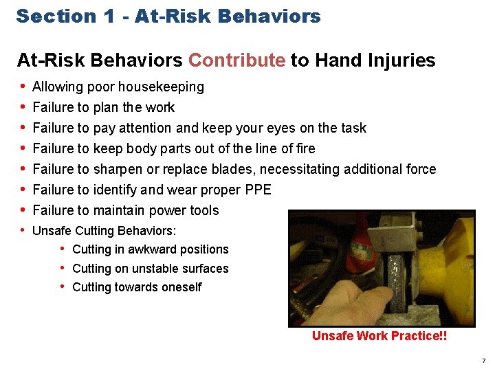 Hand Safety Part1 Background 70 of those injured