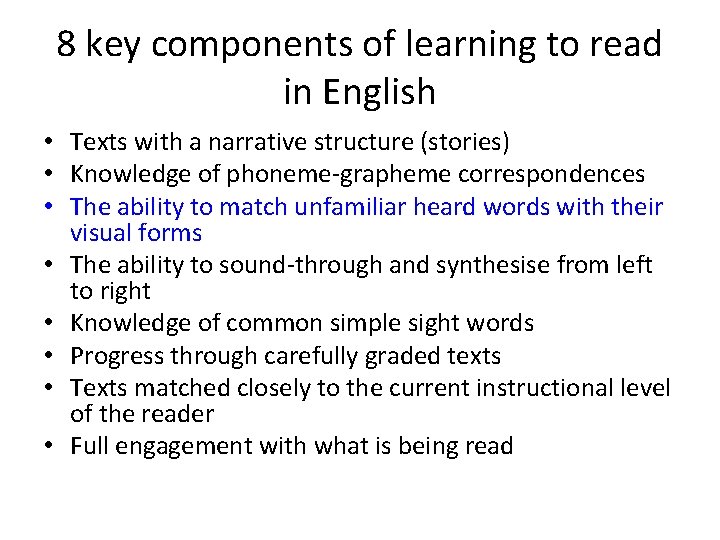 What is Integrated Group Reading 6 basic aspects