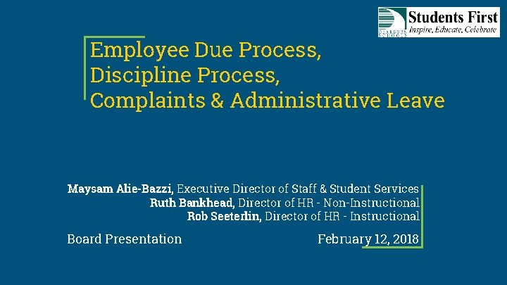 Employee Due Process Discipline Process Complaints Administrative Leave