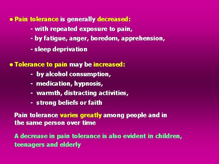 PATHOPHYSIOLOGY OF PAIN Prof J Hanek MD Ph