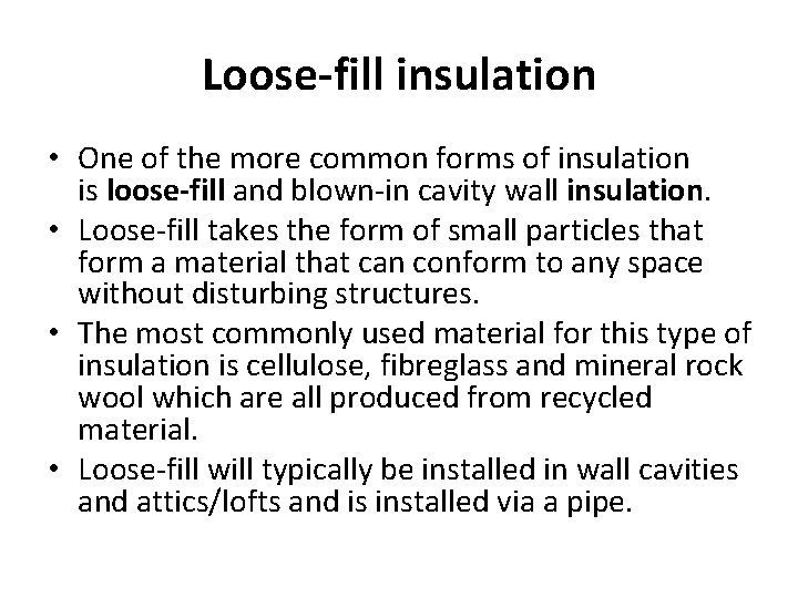 FBE 03 Building Construction Science Lecture 9 Insulation