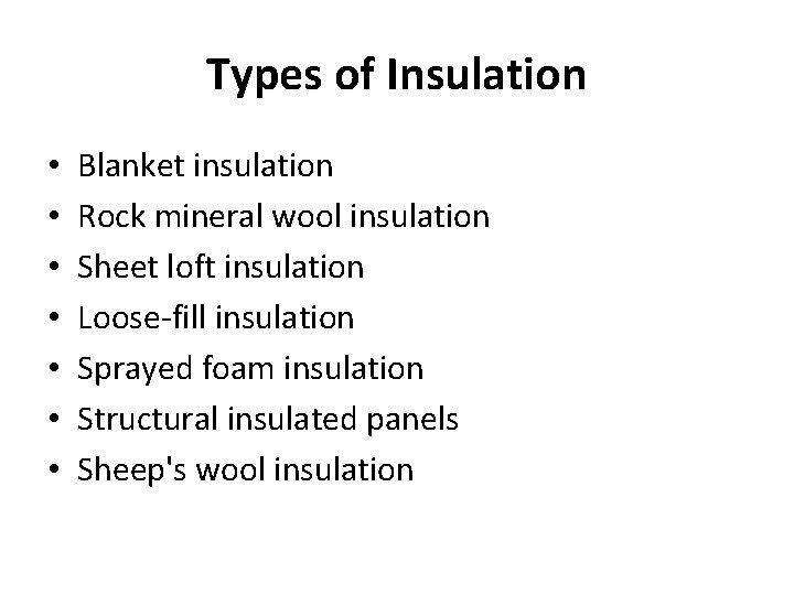 FBE 03 Building Construction Science Lecture 9 Insulation