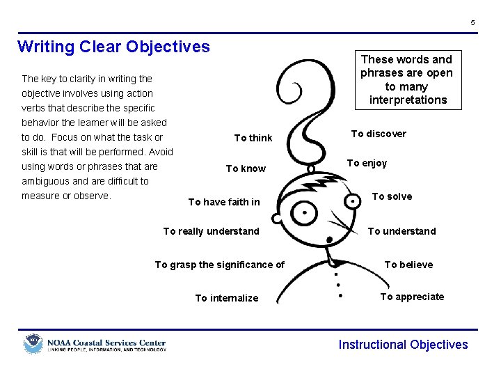 1 Instructional Objectives At the conclusion of this