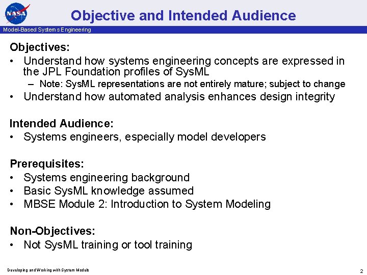 Foundational Concepts for Building System Models SEWG MBSE