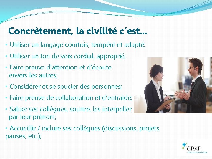 CIVILIT ET SANT PSYCHOLOGIQUE AU TRAVAIL Sara Imbeault