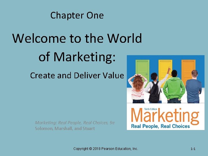 Chapter One Welcome to the World of Marketing