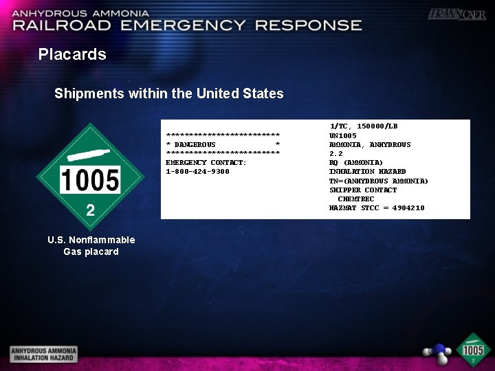 Transporting Hazardous Materials by Rail u Railroads transport