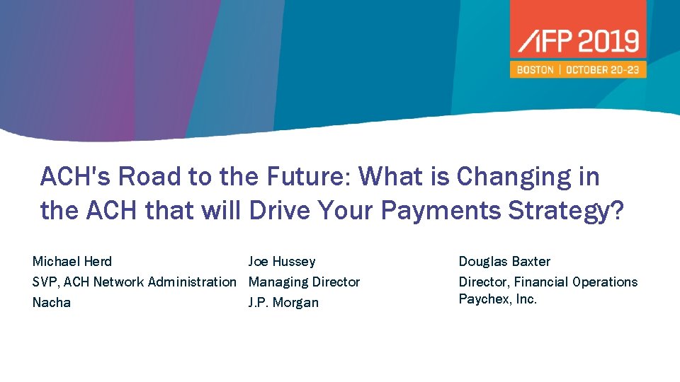 ACHs Road to the Future What is Changing