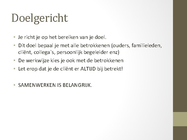 Cyclisch proces binnen methodisch begeleiden Angerenstein Methodiek en