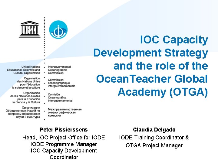 IOC Capacity Development Strategy and the role of