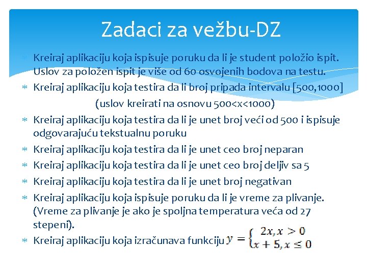 RAZGRANATA STRUKTURA Zadaci algoritmi I reenja Algoritmi linijska