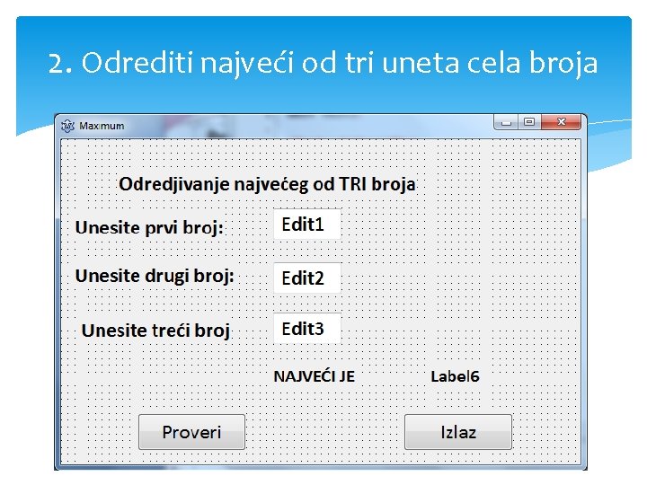 RAZGRANATA STRUKTURA Zadaci algoritmi I reenja Algoritmi linijska