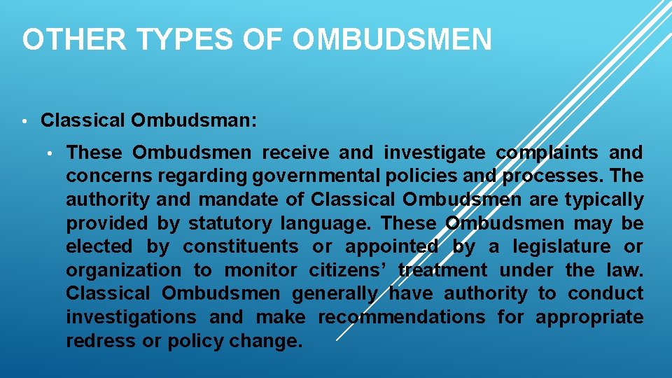 MEDIATION AND OMBUDSING COMPLIMENTARY PROCESSES Zetu ...