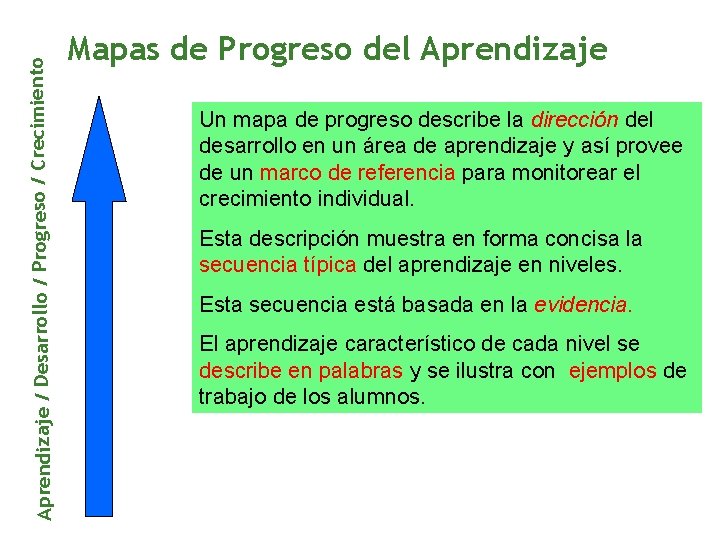 MAPAS DE PROGRESO Antecedentes Proyecto Estndares 2002 Propuesta