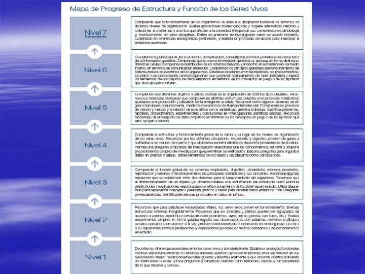 MAPAS DE PROGRESO Antecedentes Proyecto Estndares 2002 Propuesta