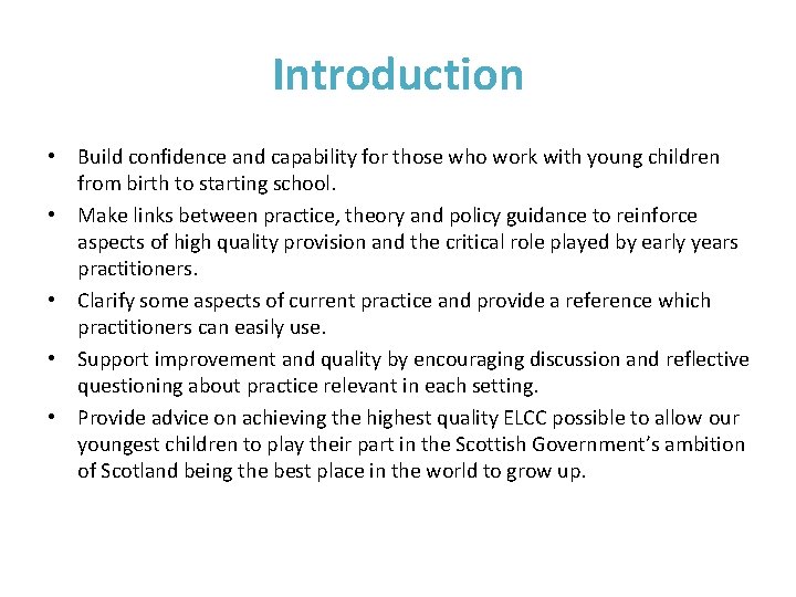 Building the Ambition National Practice guidance on Early