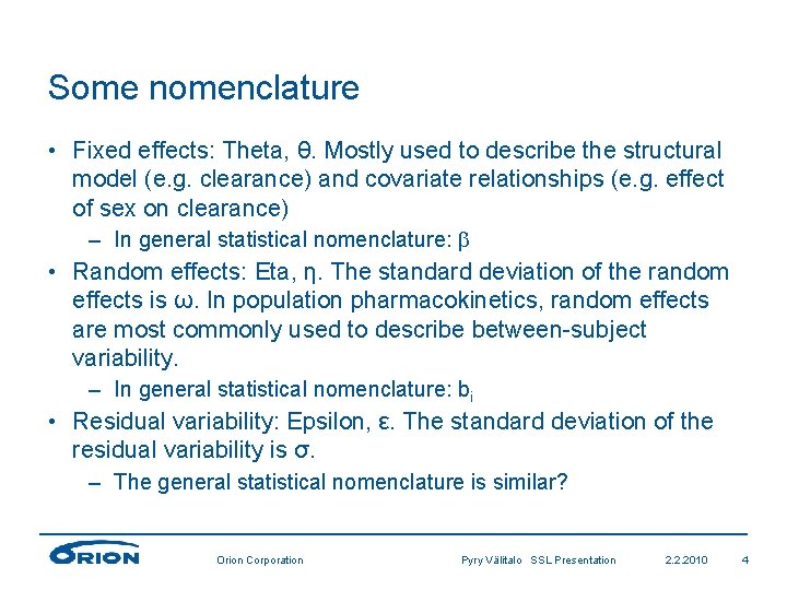 A case example Building a population pharmacokinetic model