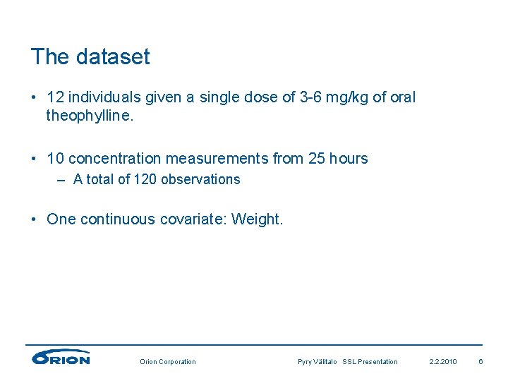 A case example Building a population pharmacokinetic model