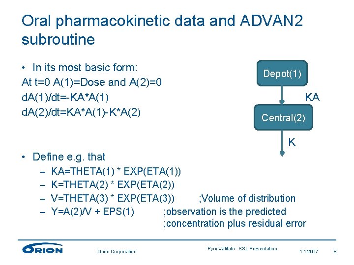 A case example Building a population pharmacokinetic model