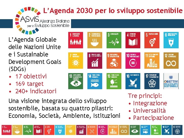 LItalia e gli Obiettivi di Sviluppo Sostenibile lanalisi
