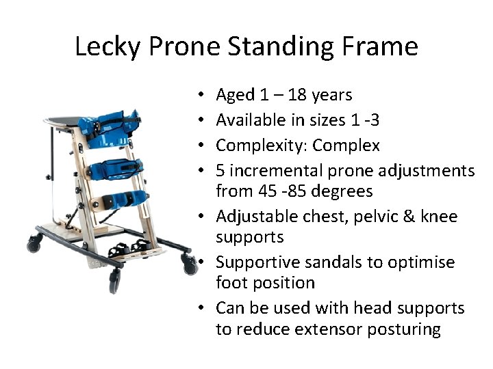 Joint Protocol Training Module A Standing Frames Mobility