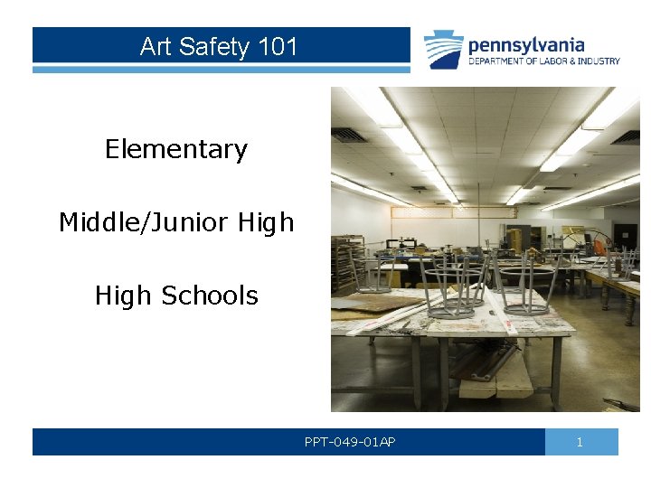 Art Safety 101 Elementary MiddleJunior High Schools PPT049