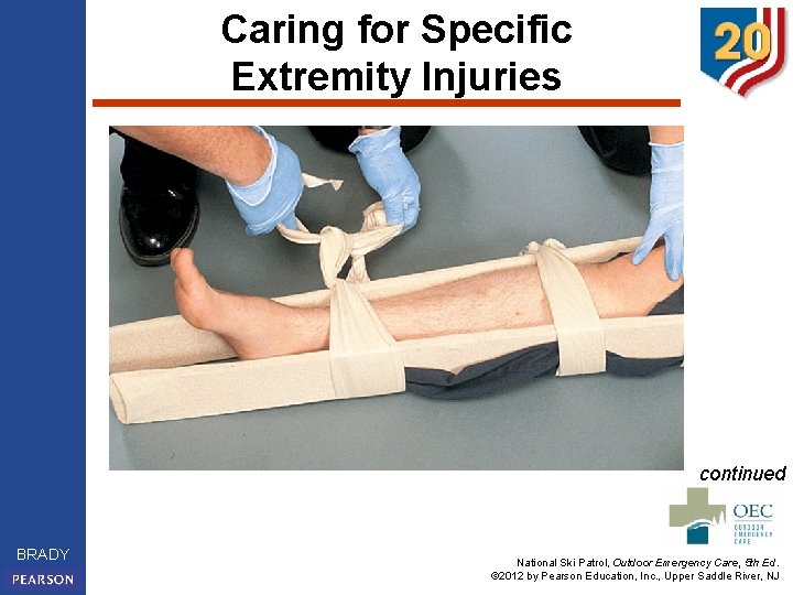 Caring for Specific Extremity Injuries continued BRADY National
