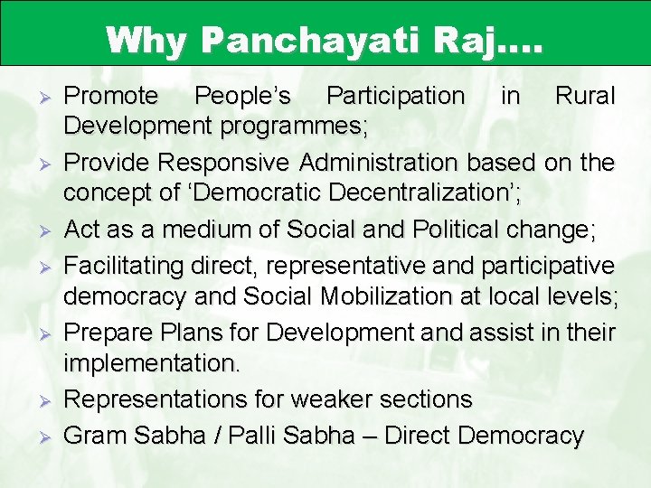 Decentralised Governance through Panchayati Raj in Odisha AMITA