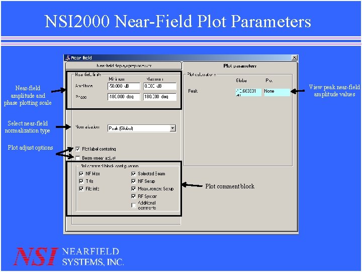 NSI 2000 Software Training Presented by Patrick Pelland