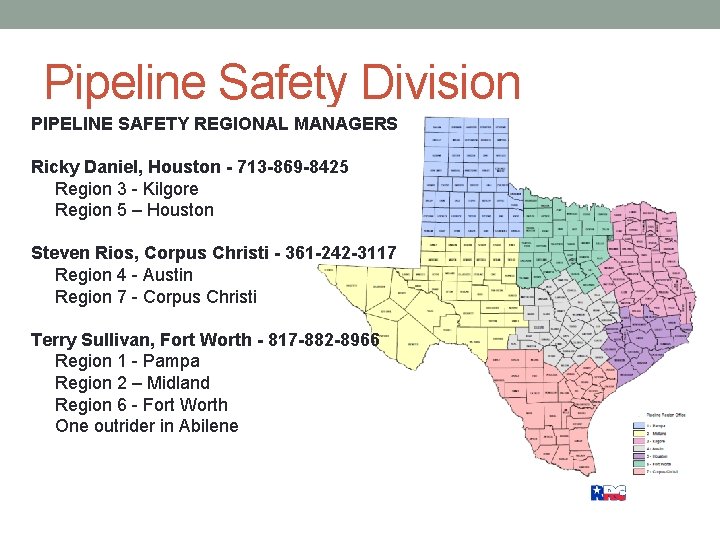 RAILROAD COMMISSION OF TEXAS Pipeline Safety Division Texas