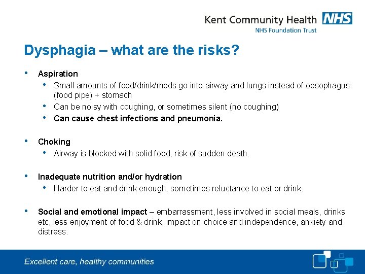 Hard to swallow Dysphagia Awareness Training For Care