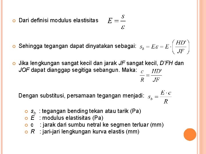 LENDUTAN PADA BALOK Memperhatikan lendutan merupakan bagian dari