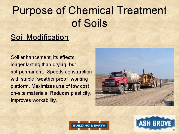 An Introduction To Chemical Soil Stabilization Presented by