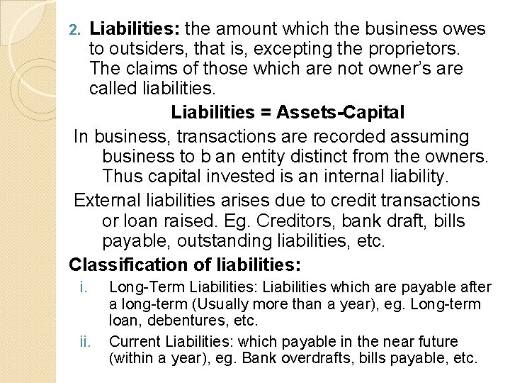BASIC ACCOUNTING TERMS Financial Management and Cost Accounting