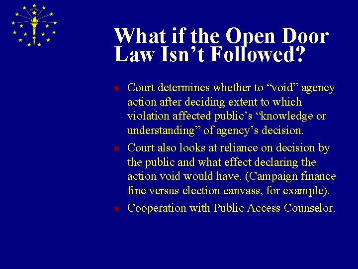 Open Door Law Public Records Law Retention Laws