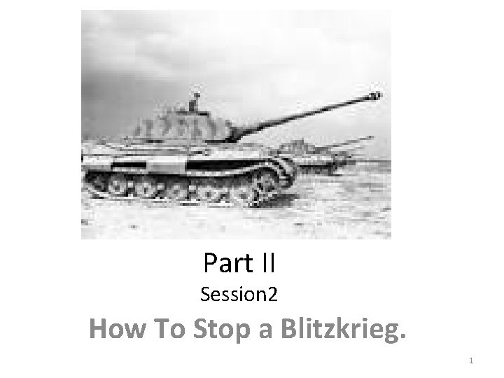 Part II Session 2 How To Stop a