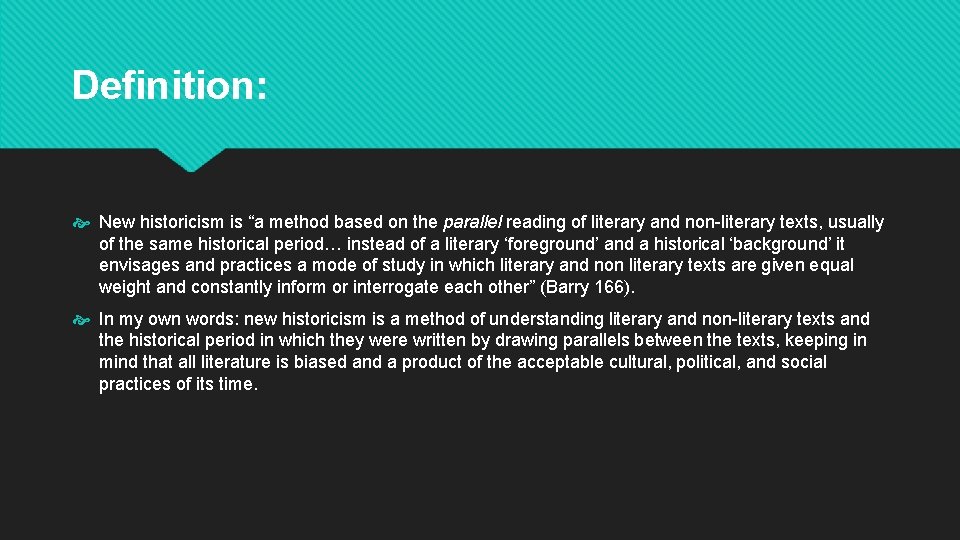 New Historicism Presentation by Brittany Deuel ENGL 485