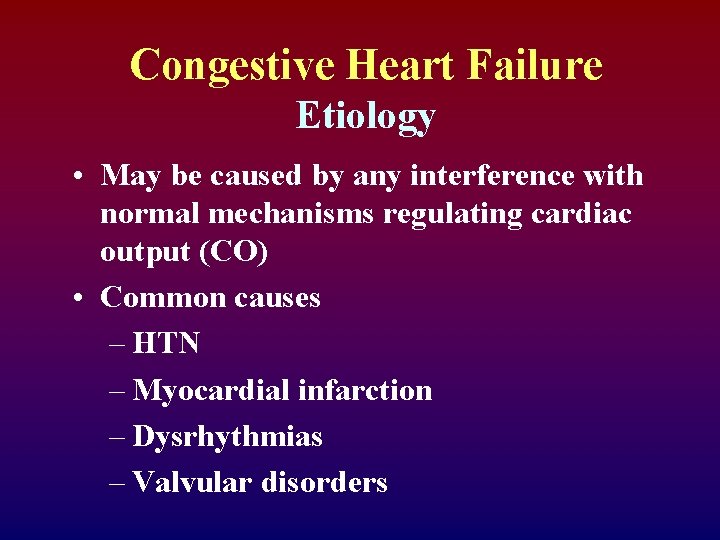 Congestive Heart Failure Congestive Heart Failure Definition Impaired