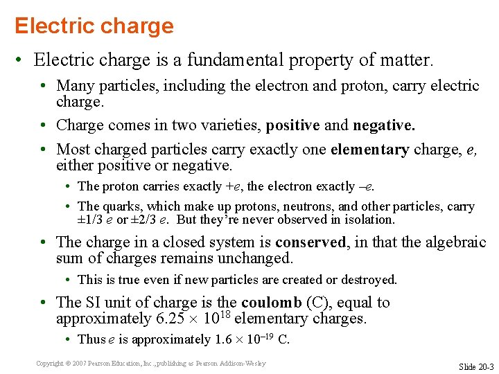 Essential University Physics Richard Wolfson 20 Electric Charge