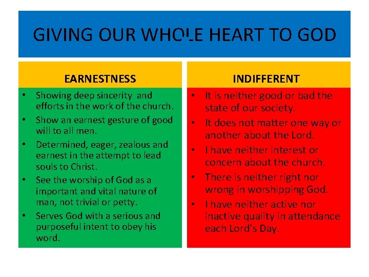 GIVING YOUR WHOLE HEART TO GOD WHAT DOES
